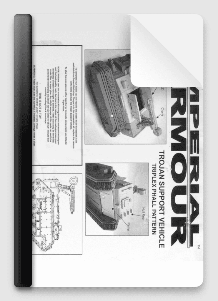 Trojan Support Vehicle Complete Kit Instructions Free Download - Build ...