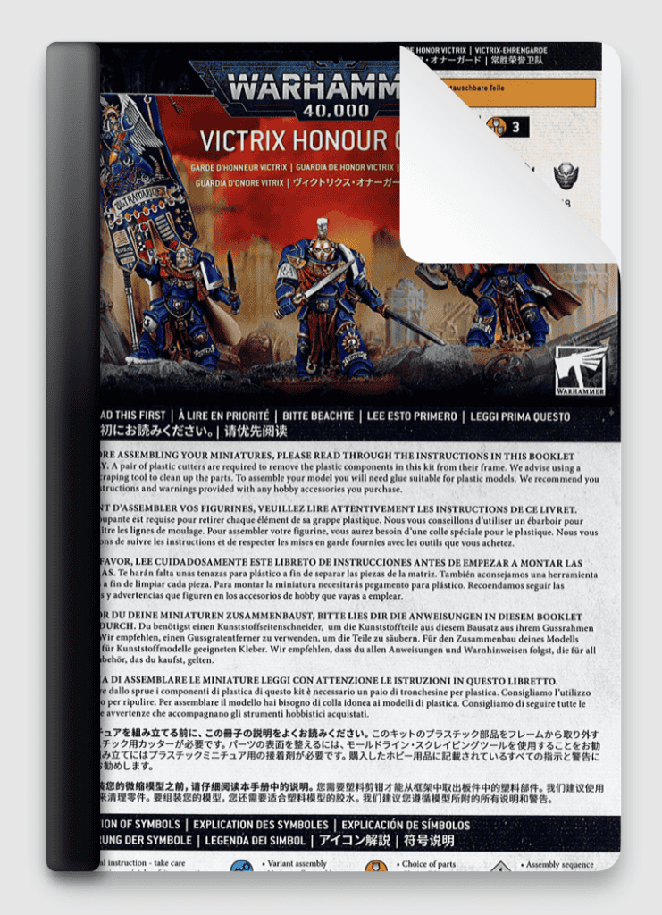 Victrix Honour Guard Instructions Free Download - Build Instructions
