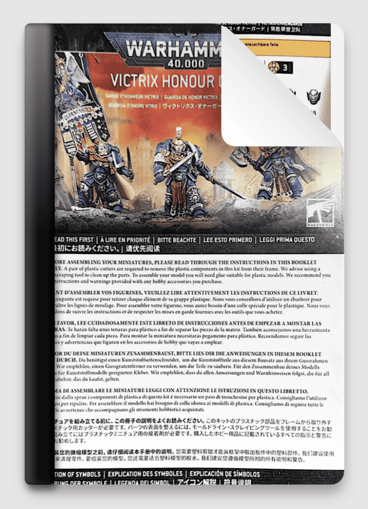 Victrix Honour Guard Instructions Free Download - Build Instructions