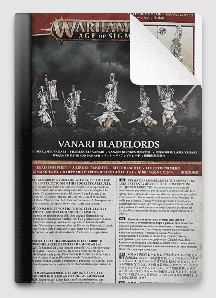 Vanari Bladelords Instructions Free Download - Build Instructions