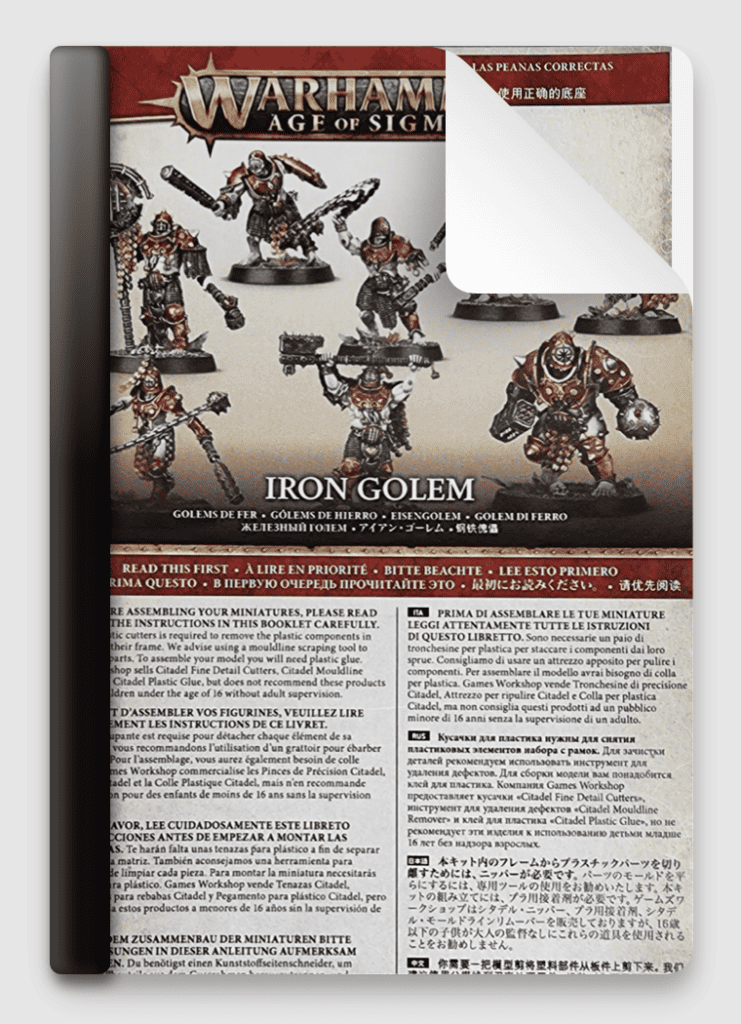 Warcry Iron Golem Instructions Free Download - Build Instructions