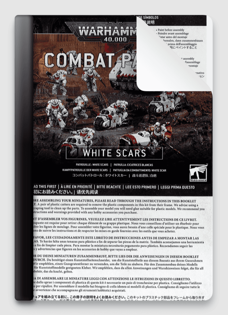 Combat Patrol White Scars Instructions Free Download - Build Instructions